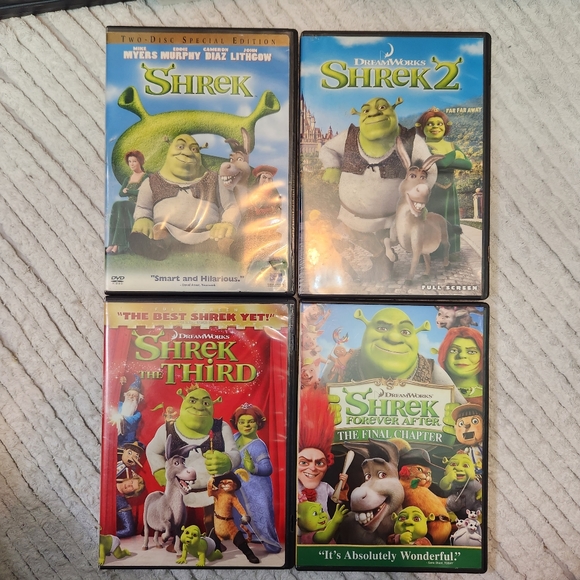 Dreamworks | Media | Dreamworks Lot Of 4 Shrek Dvds Rated Pg | Poshmark